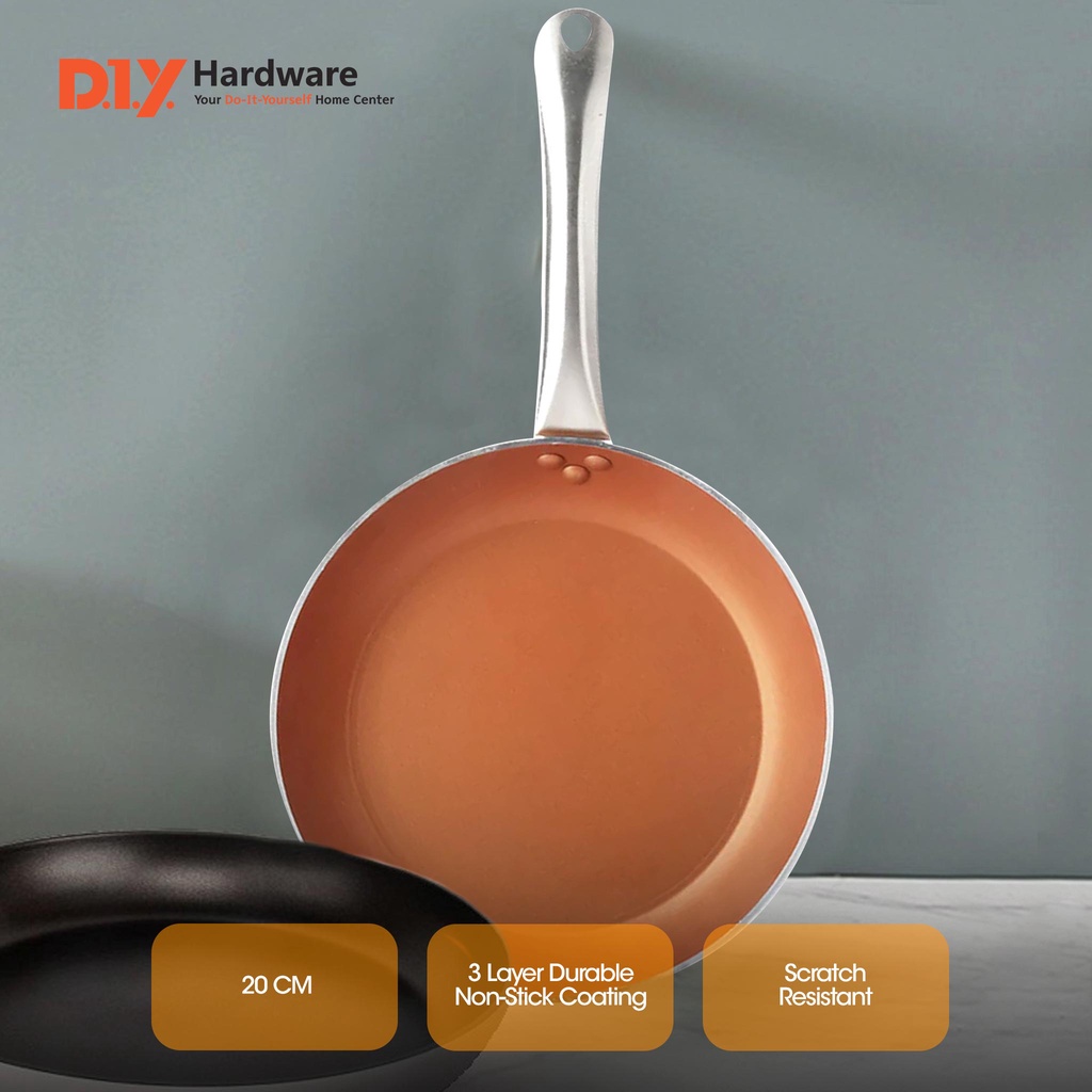 Masflex Copper Series 20 cm Non-Stick Fry Pan Induction Ready Frying ...