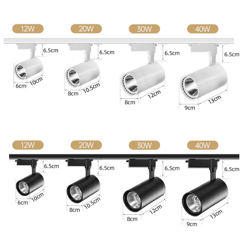 Tri-color Full Set Track Lights Led Spot Light Ceiling Light 12W 20W ...