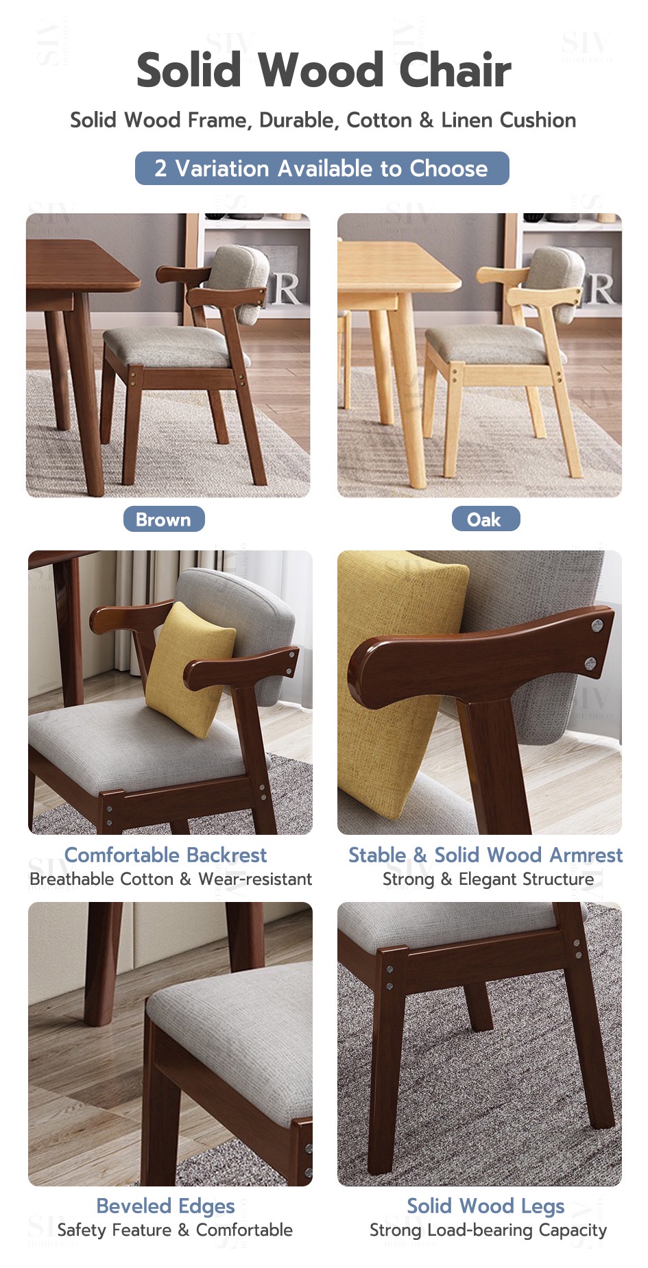 Siv Big Solid Wood Computer Table Study Desk Home Office Desktop ...