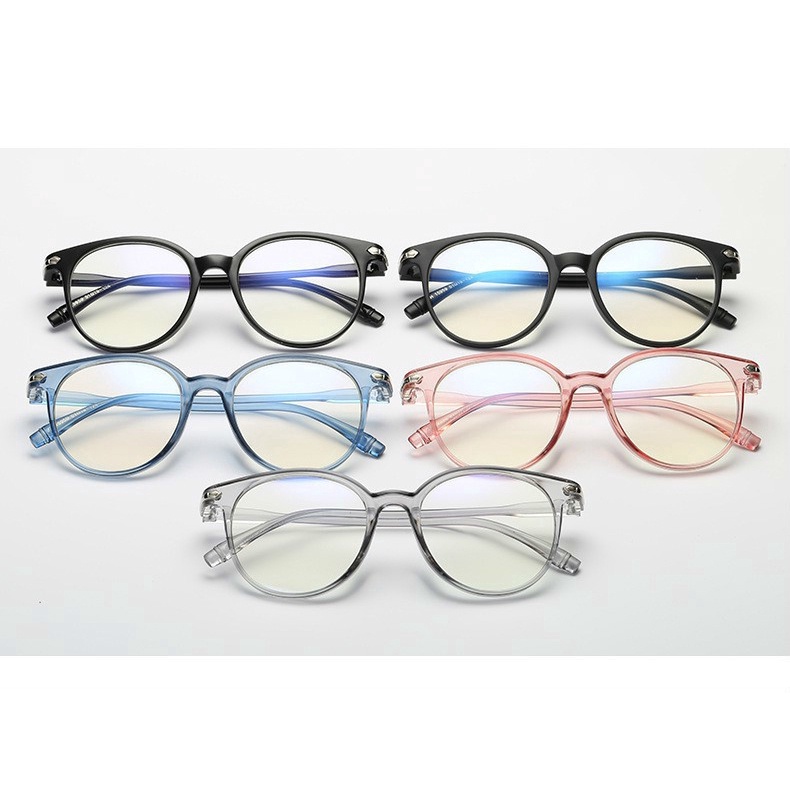 YO Women Round Anti-Blue Glasses Anti-radiation Eyeglasses Computer ...