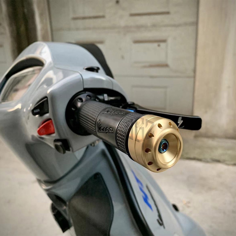For Vespa Motorcycle Titanium Alloy Grip Handle Bar End Plug Sliders ...