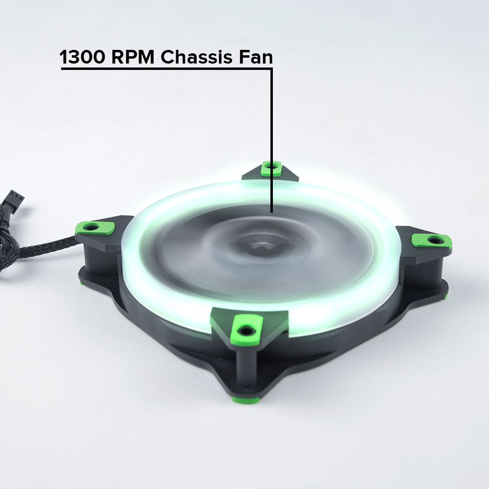 RAKK OUNOS X 120mm Chassis Fan|1300 RPM Eclipse LED Hydraulic Bearing ...