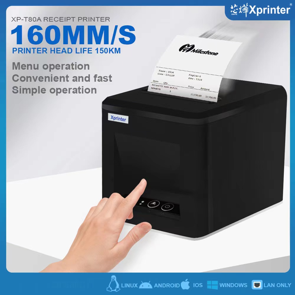 Xprinter T80A 80mm Thermal Receipt Printer Auto-cutter Kitchen ...