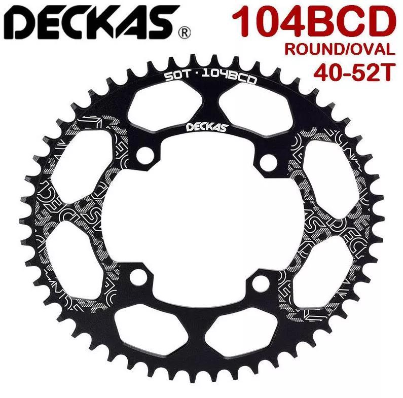 Deckas Round Bike Chainring 104BCD 40 42 44 46 48T 50 52 tooth MTB bike ...