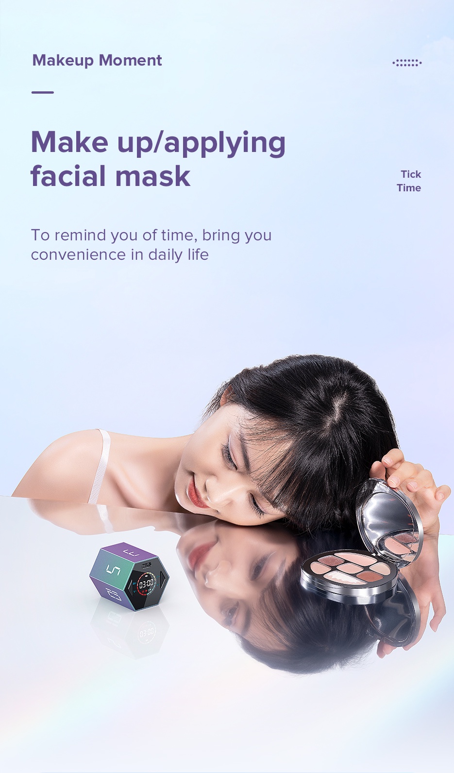 Llano Gradual Purple Ticktime Electronic Led Countdown Timer Clock Multi Function Digital Timer