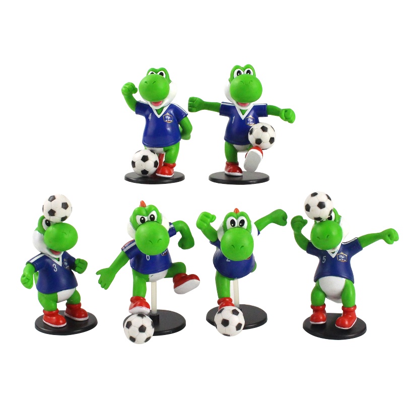 6Pcs/Set Anime Game Super Mario Bros. Luigi Mario Yoshi Bowser Koopa ...