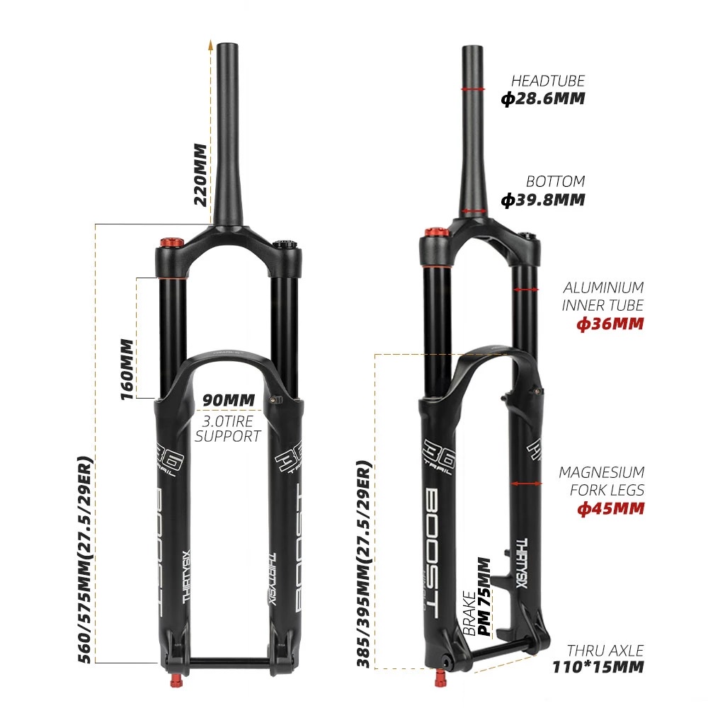 ECILY HIMALO Suspension Fork DH AM DownHill Thru Axle Boost Fork ...