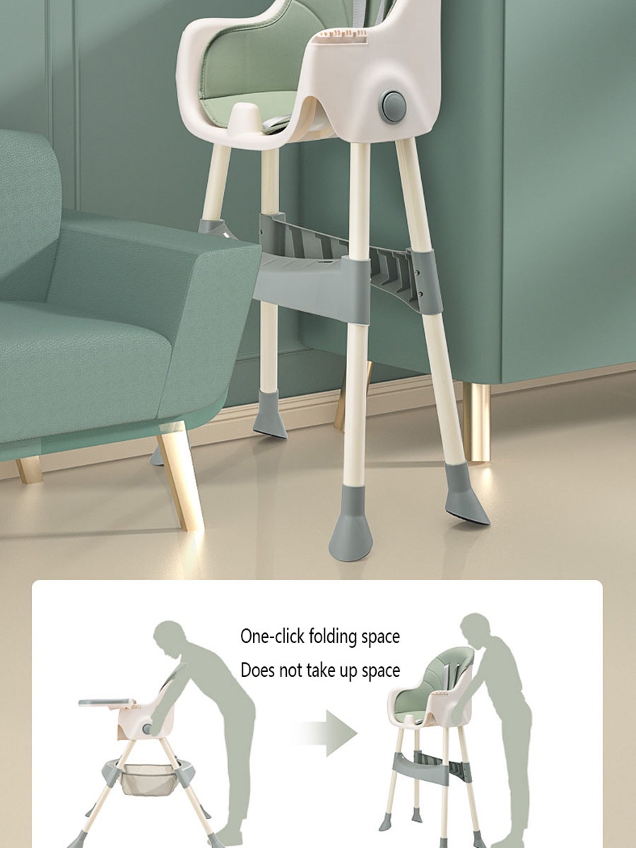 Foldable high chair for baby Adjustable Height High Chair Clean Baby ...