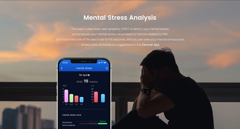 NORTH EDGE NHC ECG Blood Presure Health Monitoring Smart Watch ...