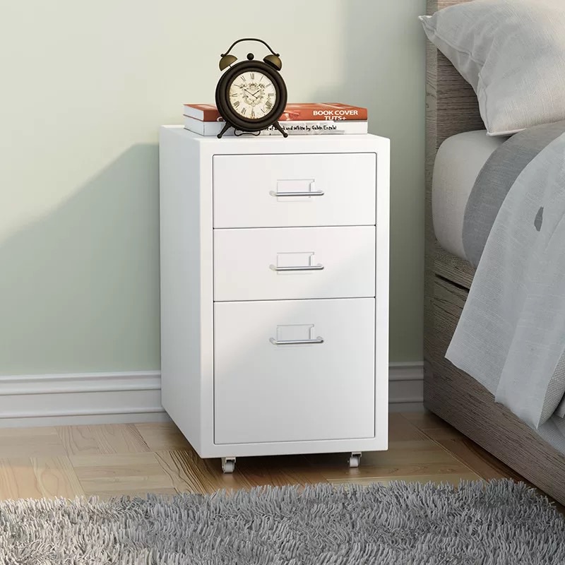 【On Hand】3 Layer Metal Drawer With Lock Steel File Drawer Storage ...