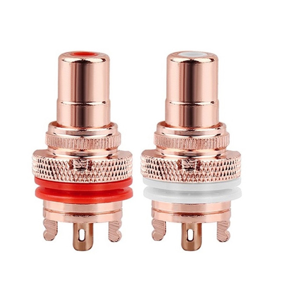 Audiophile RCA Jack Plug Copper Rhodium/Gold Plated CMC RCA Socket for ...