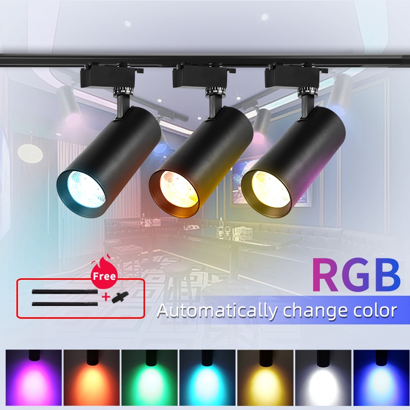 RGB Track Light Complete Set Led Party Light Stage Lights COB Spotlight ...