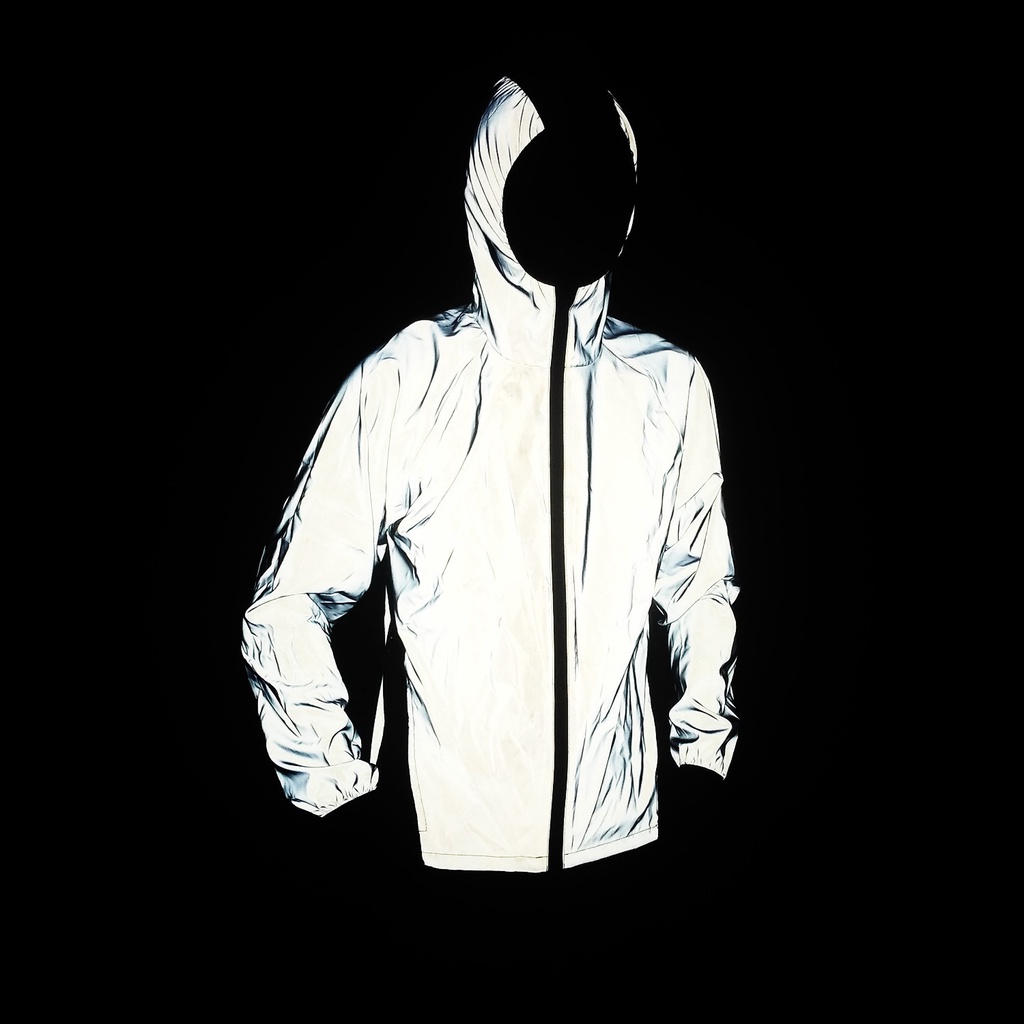 Night Running Coat jacket Hooded Jacket windbreaker reflective luminous ...