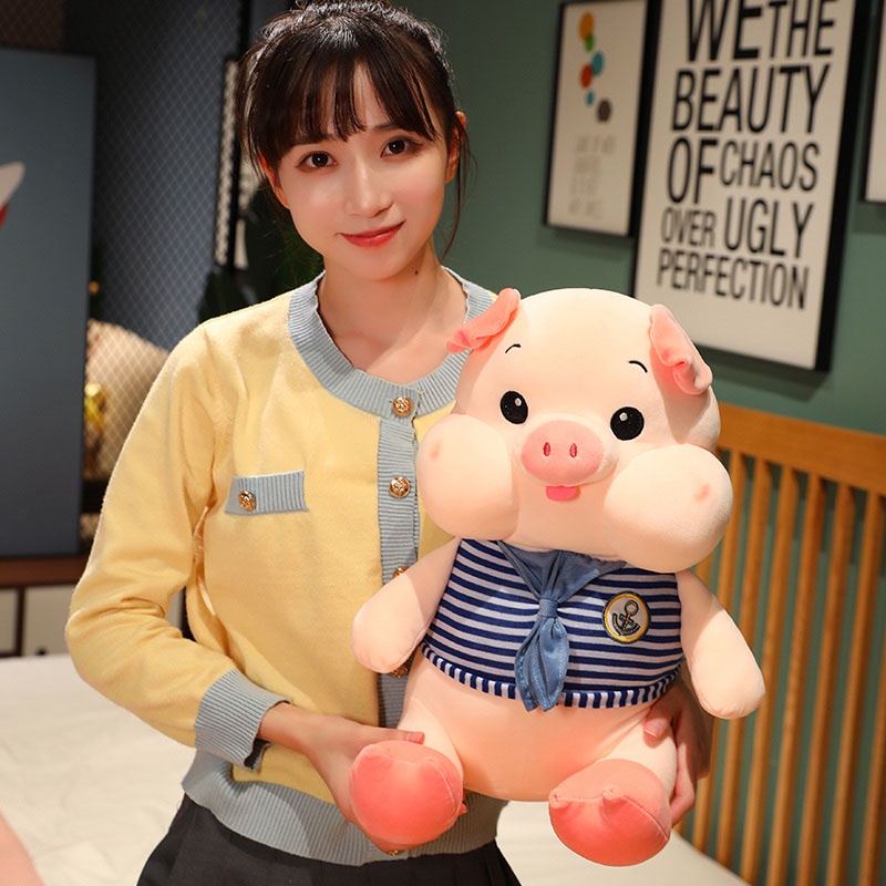 3 Sizes Stuffed Toy Seaman Sailor Mariner Pig Boar Plush Doll Birthday ...