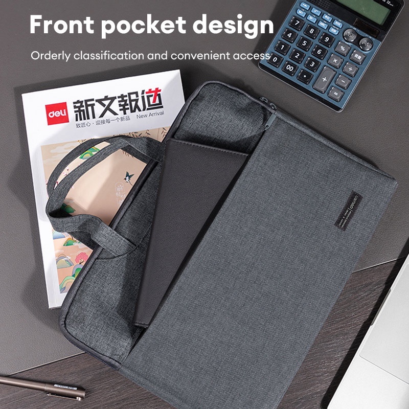Deli Handbag Computer Storage Bag Waterproof Laptop Pouch with Zipper ...