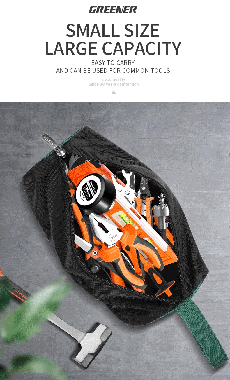 Greener Multi-Function Tool Bag Multi-Pocket Waterproof Anti-Fall ...