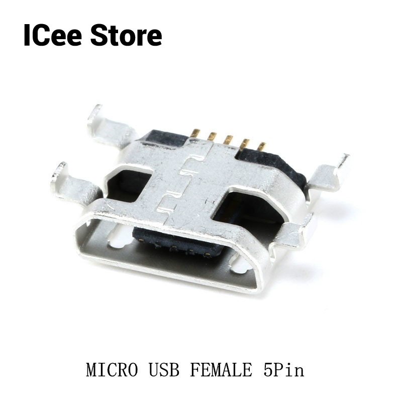 20Pcs Micro USB 5Pin B Type Female Connector for Mobile Phone Micro USB ...