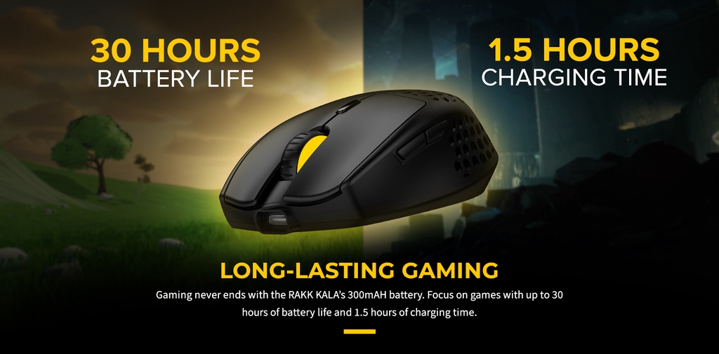 RAKK KALA Wireless Gaming Mouse | 3370 Sensor | RGB | Kailh GM 8.0 ...