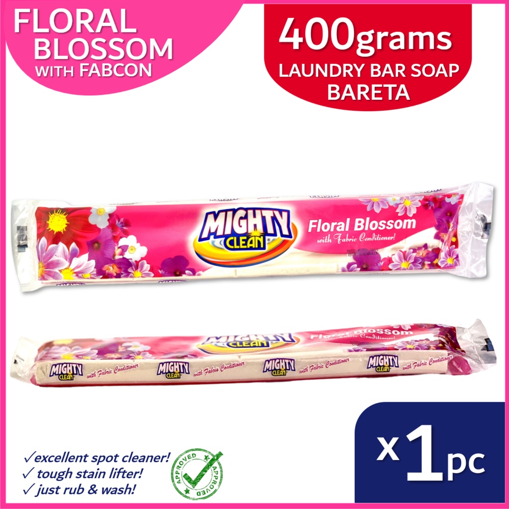 Mighty Clean Laundry Bar Soap Floral Blossom Spot Cleaner w/ Fabric ...