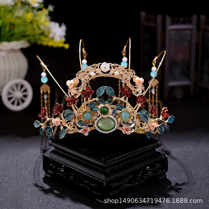 Antique hair crown suit Classic hair crown Wei Jin style Han style ...