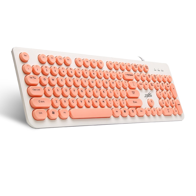 Zeus K-100 ( SteamPunk ) Retro Round Keycaps 104 Keys Keyboard For ...