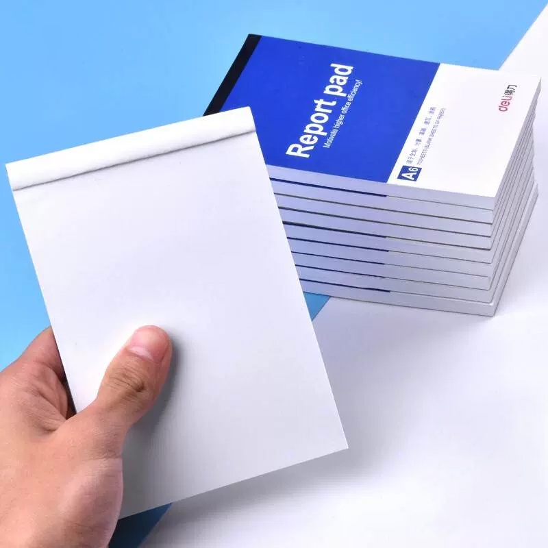 Deli A6 Blank Notepad 70 Sheets Tearable Memo Pads Notebook School ...