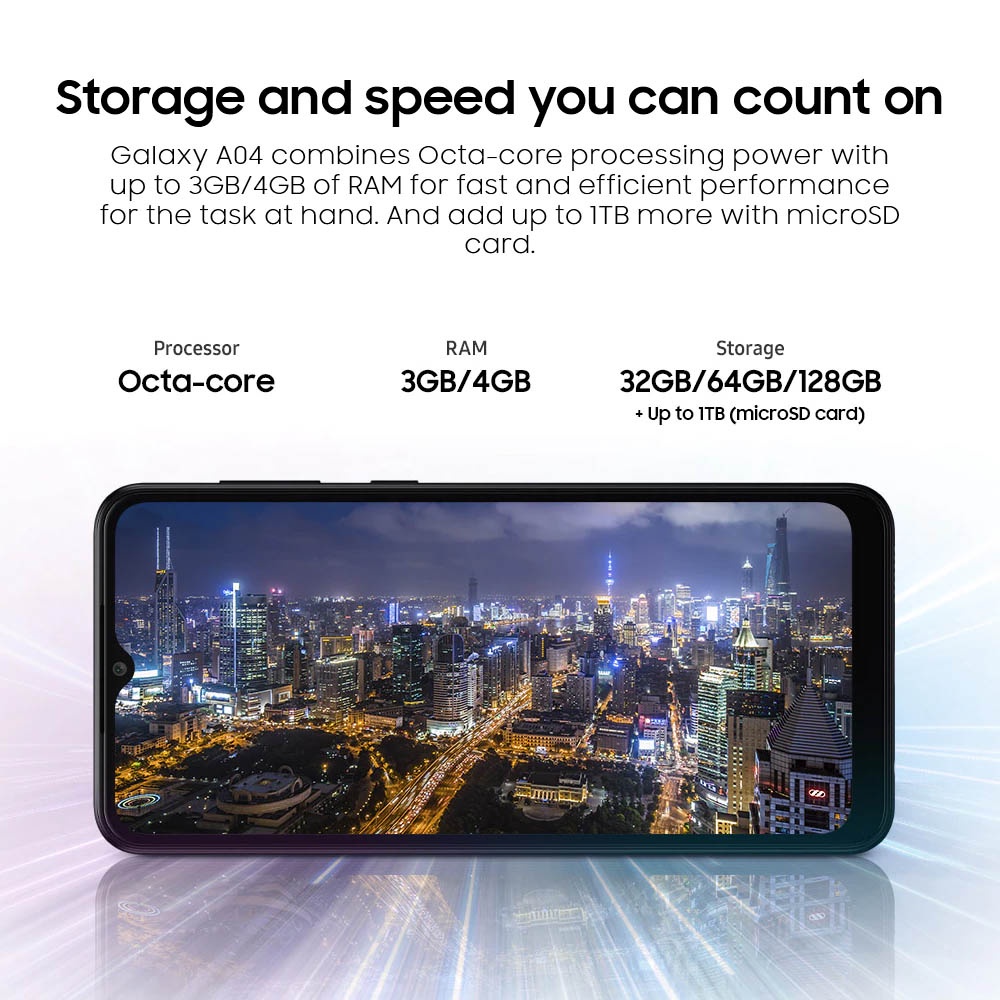 Samsung Galaxy A04 Smartphone | 3GB+32GB / 4GB+64GB / 4GB+128GB ...