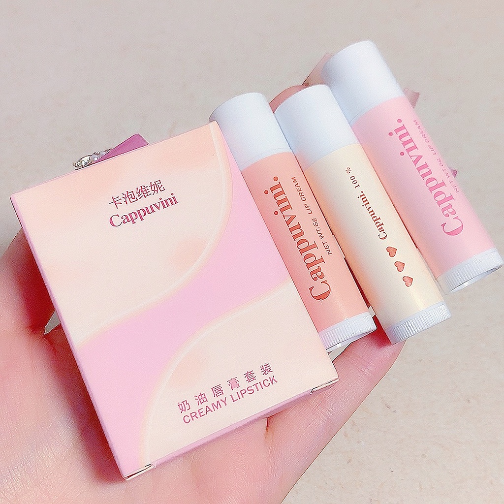 CAPPUVINI Colored Lip Balm Hydrating Moisturizing lipstick Reduce ...