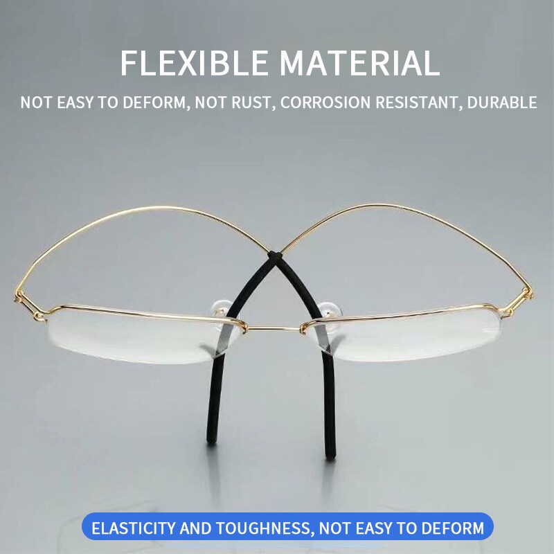 Reading Glasses for Men rectangle Ultra-light and super elastic anti ...