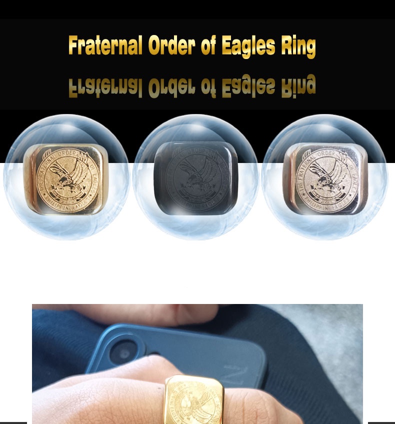 High quality Pure Stainless Steel the Fraternal of Eagle Ring High ...