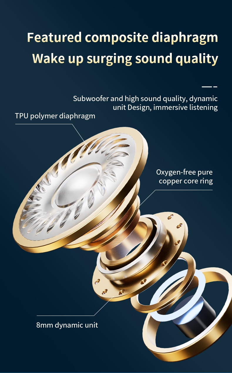NEW F12 TWS Earbuds Bluetooth 5.2 In Ear Wireless Earphones Noise ...