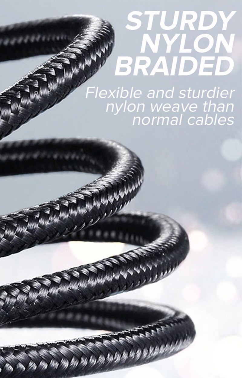 BAVIN CB076 3 in 1 Fast Charging Cable Strong Quality Nylon Braided USB ...