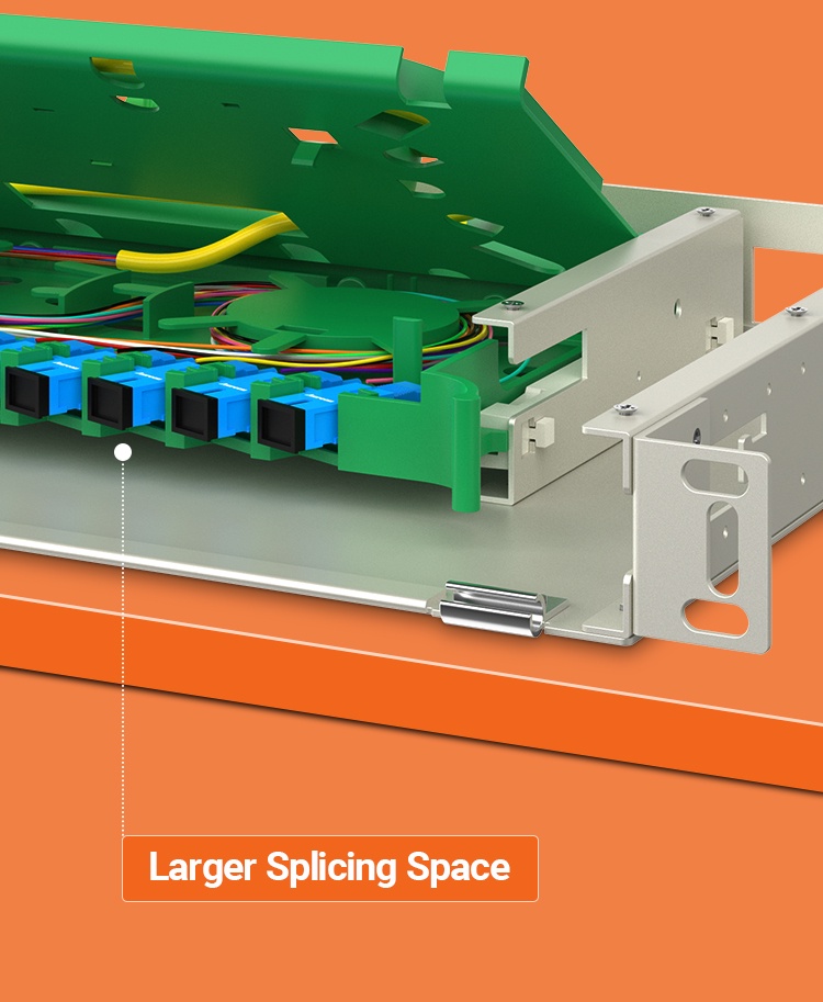 AMPCOM 12-Port ODF Optical Distribution Frame Optic Patch Panel LC SC ...