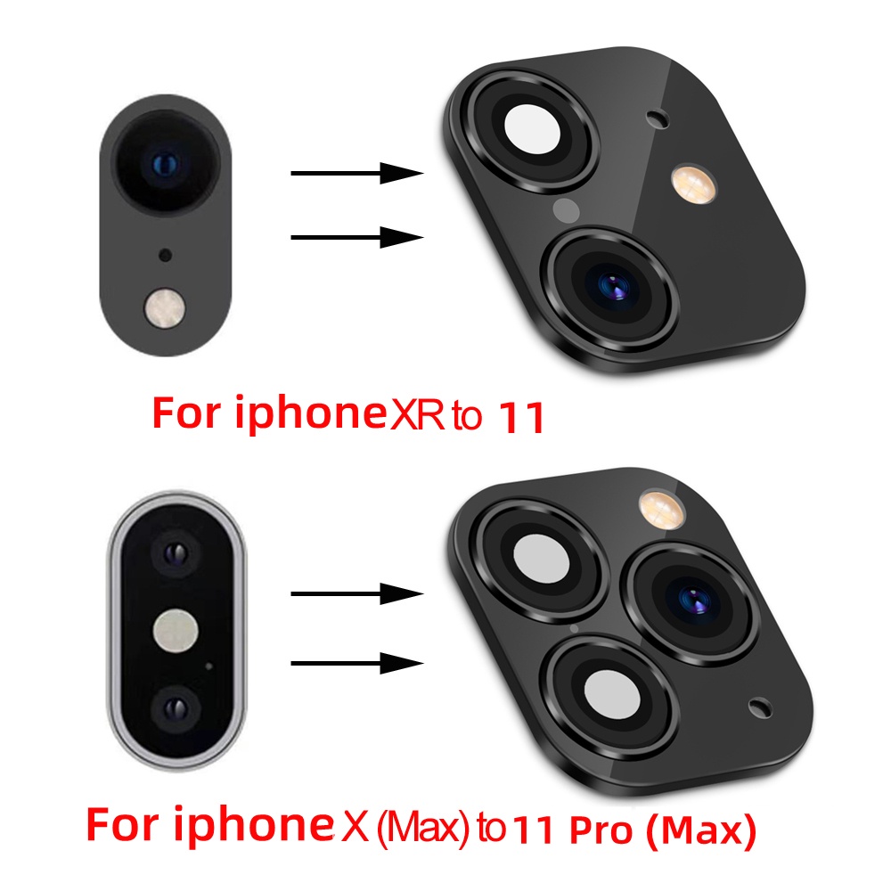 Luxury metal aluminum lens for iPhone X XS Max XR camera lens second ...