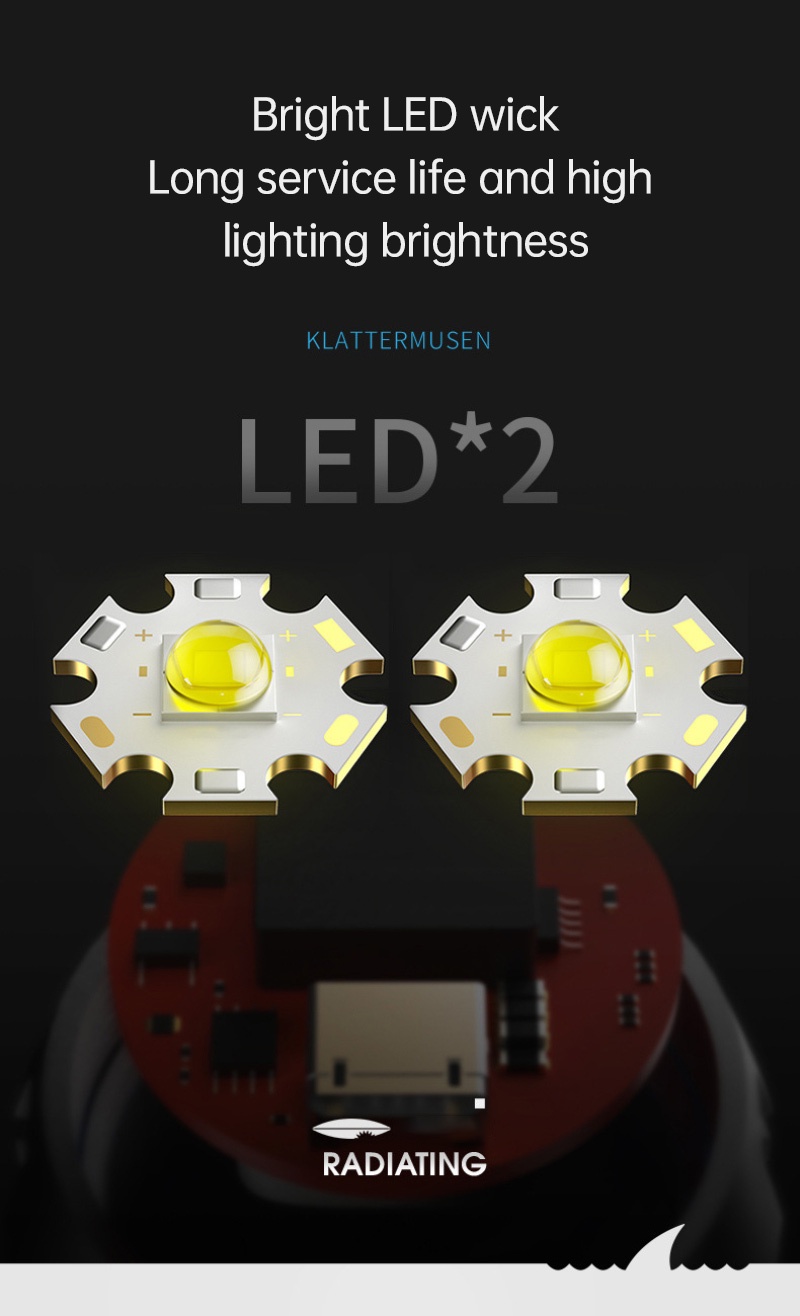 Smile Shark High Bright LED Flashlight Multifunctional Rechargeable ...