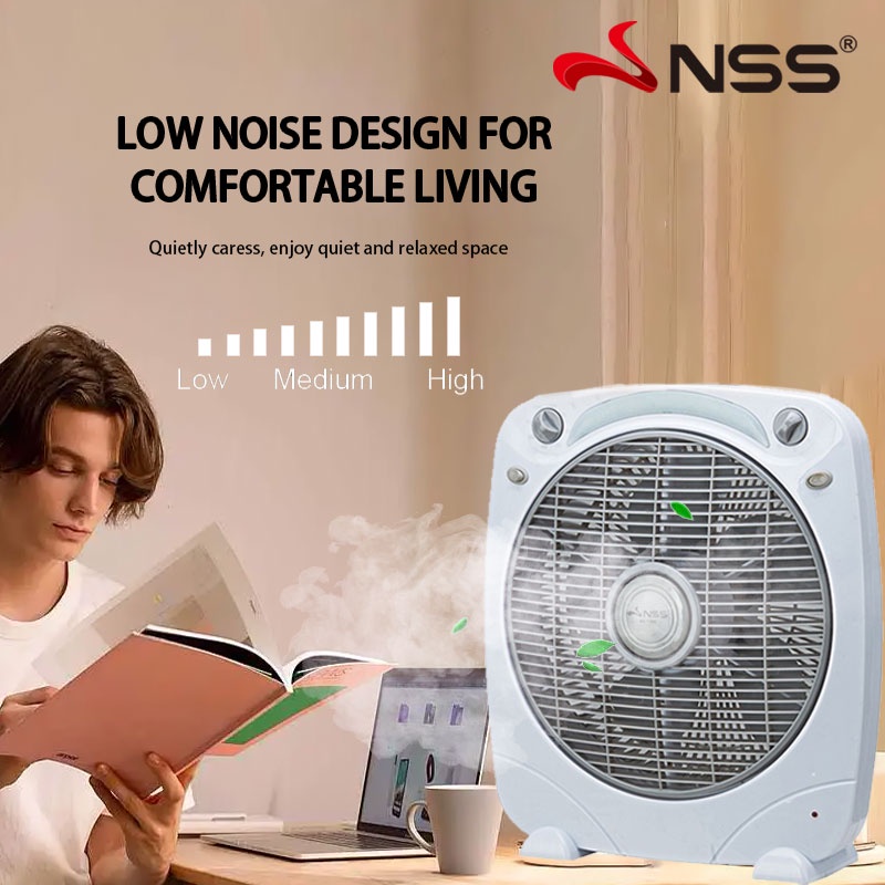NSS Solar Fan 12 INCH Solar Electric Fan with Emergency Light ...