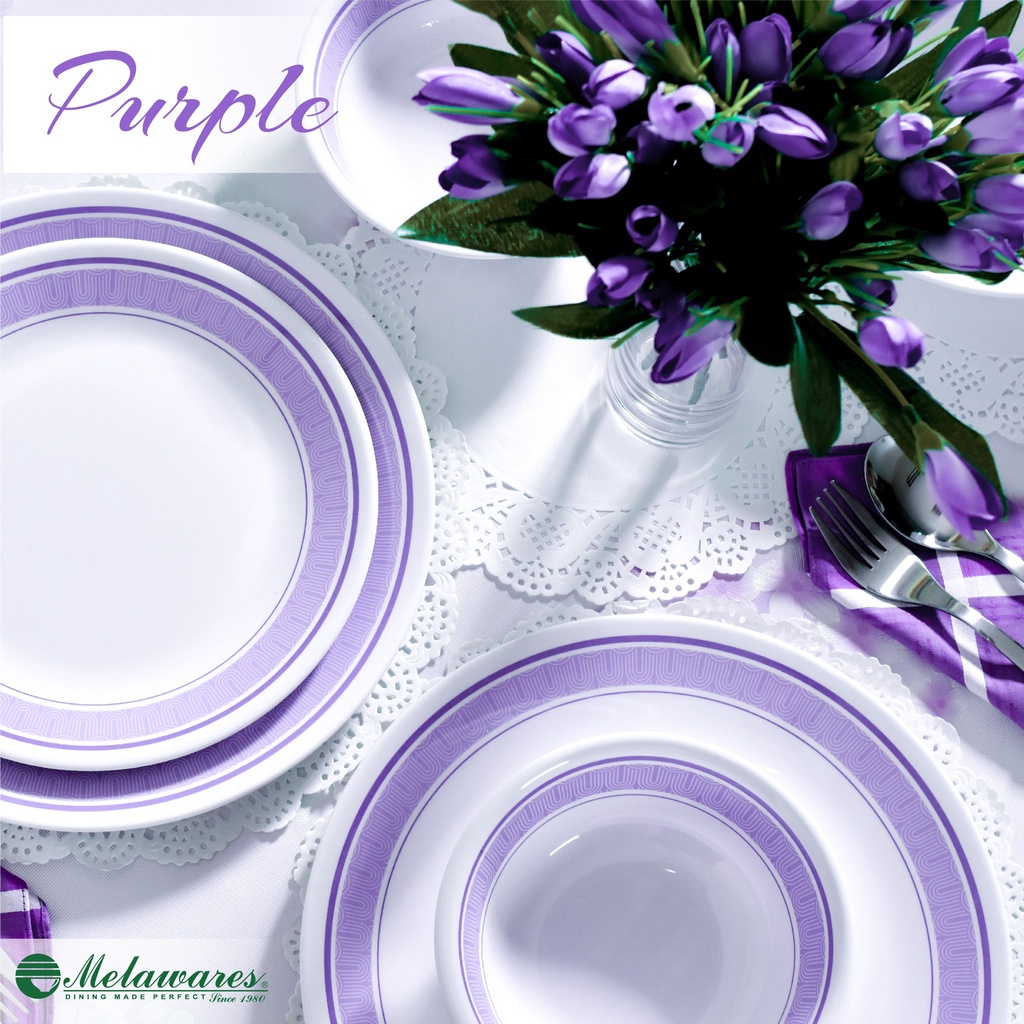 Melawares 9 Inch Mauve Dinner Plate Set 6 Piece | Shopee Philippines