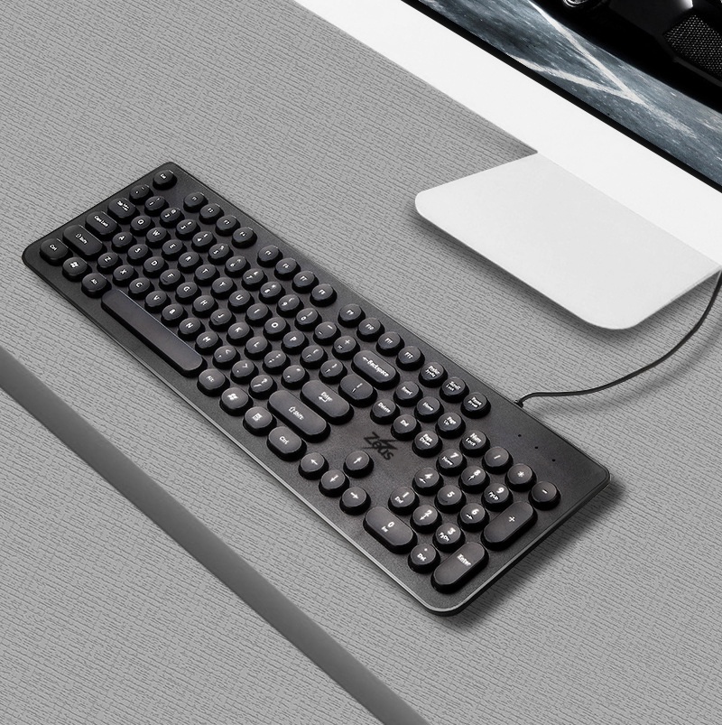 Zeus K-100 ( SteamPunk ) Retro Round Keycaps 104 Keys Keyboard For ...