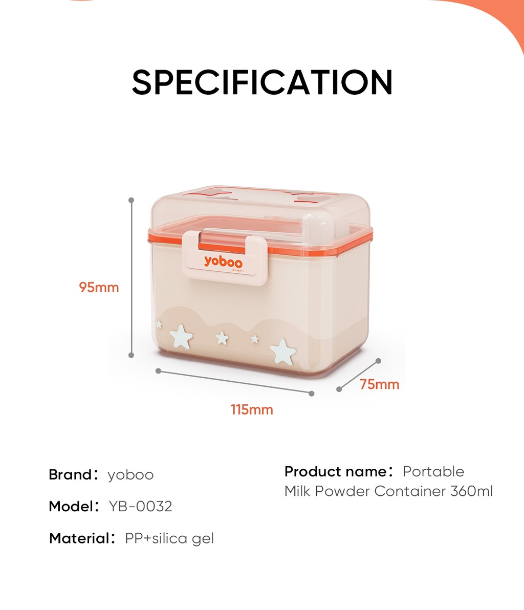 Yoboo Portable Milk Powder Container Double Sealed, & Multi-Purpose ...