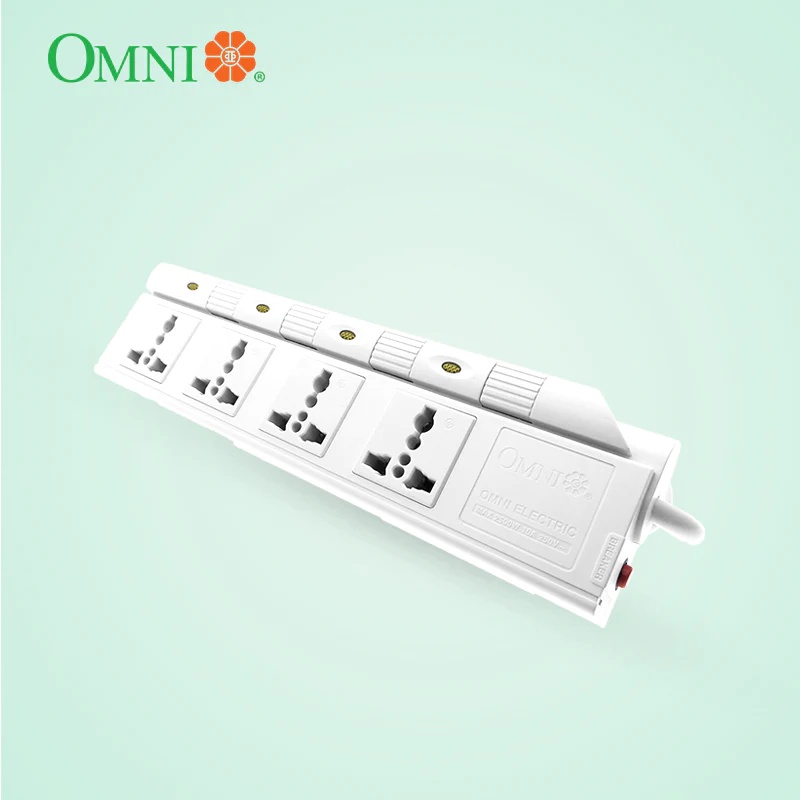 OMNI 1.8m Universal Socket Extension Cord Set w/ Individual Switch | 4 ...