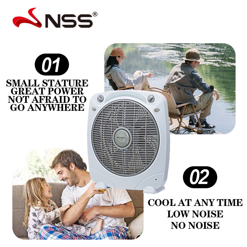 NSS Solar Fan 12 INCH Solar Electric Fan with Emergency Light ...