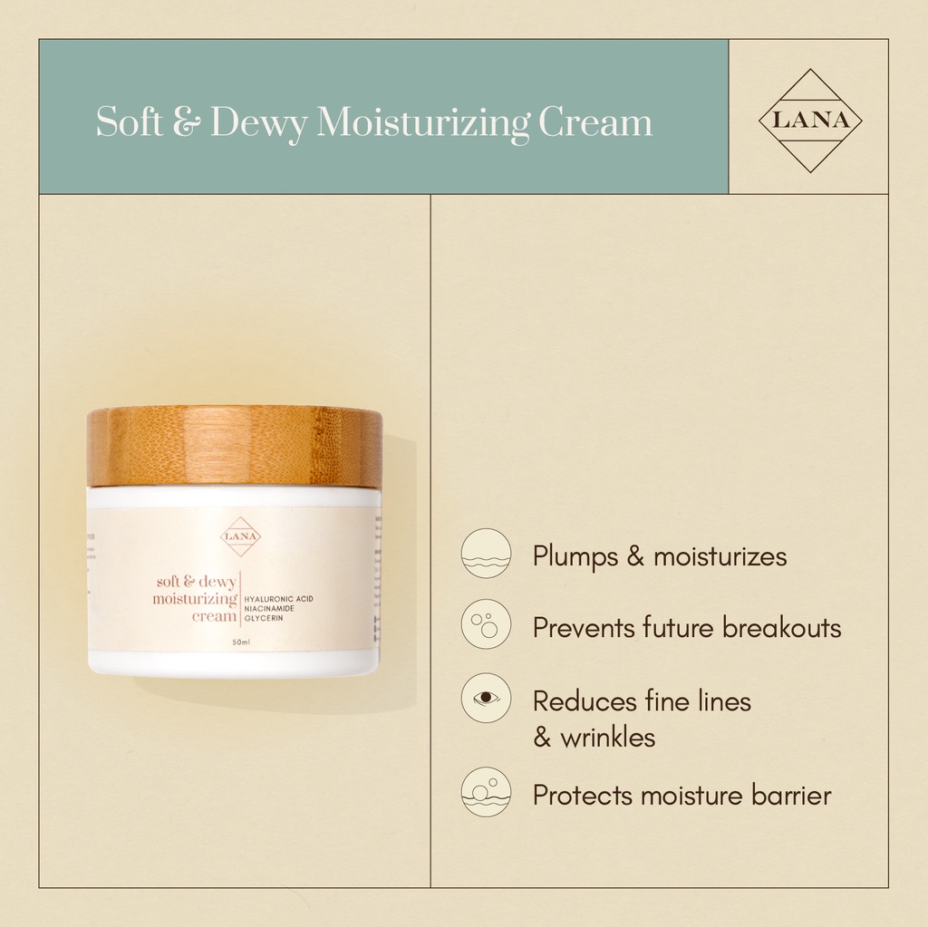 Lana PH Soft & Dewy Moisturizing Cream 50ml Bundle of 2 | Hydrating ...