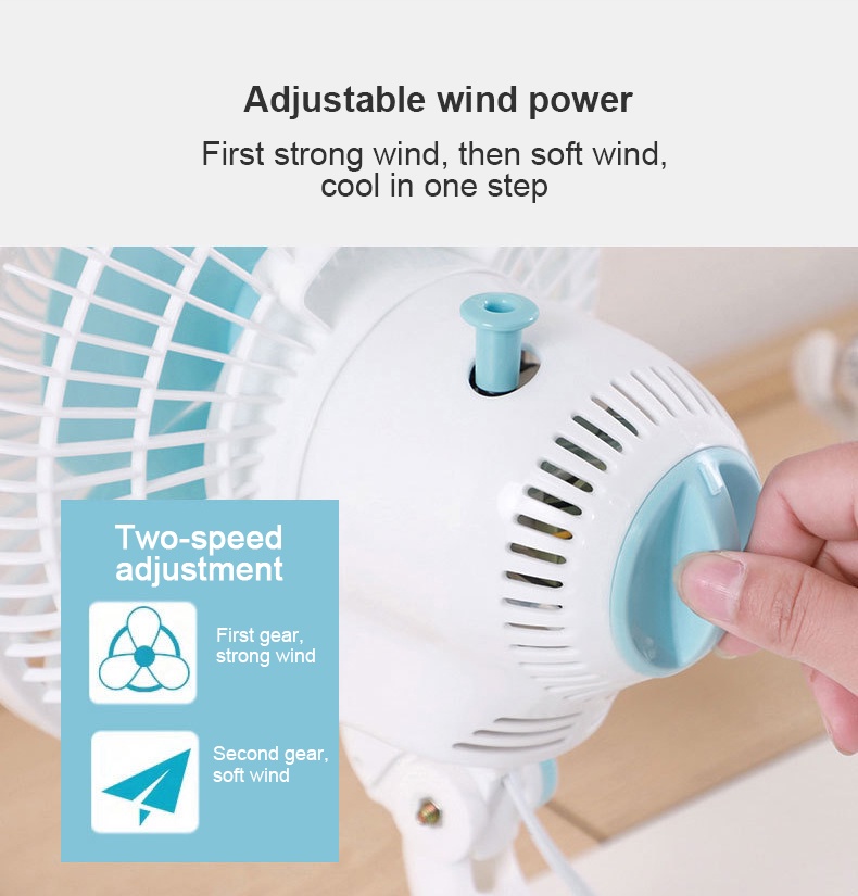 High Quality Portable Shaking Head Three Blade Folding Table Clip Fan ...