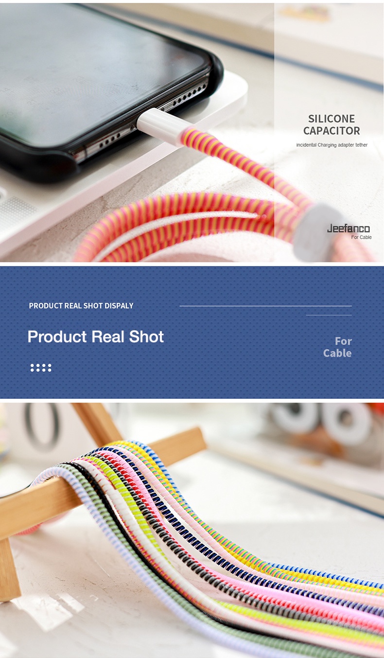 BlueWow 1.4m Cable Protector Winder For Usb Charging Data Wire Protection Cover Protect Cord ...