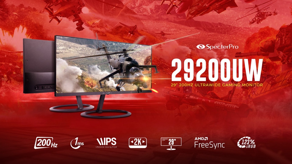 EasyPC | SPECTERPRO 29200UW 29 inch IPS 200Hz Ultrawide Gaming Monitor ...