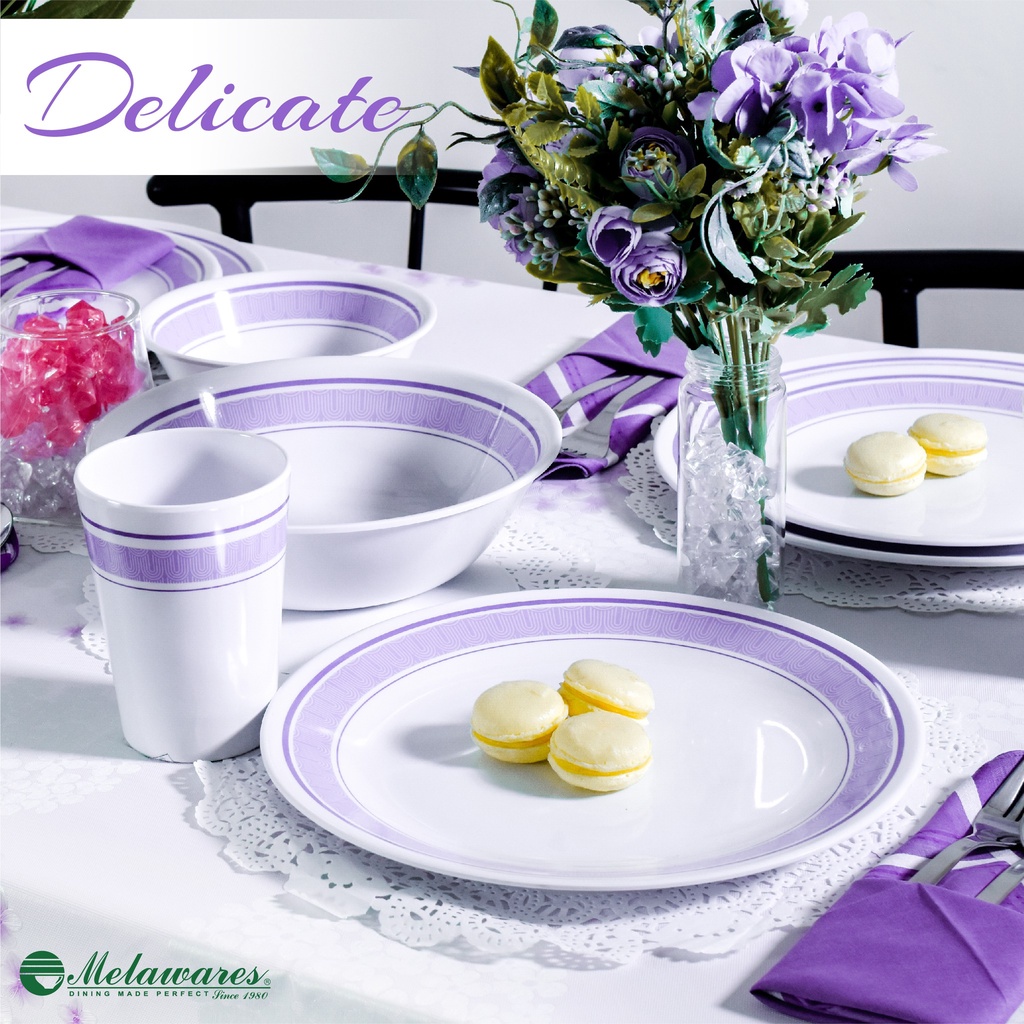 Melawares 11 Inch Mauve Dinner Plate Set 6 Piece | Shopee Philippines