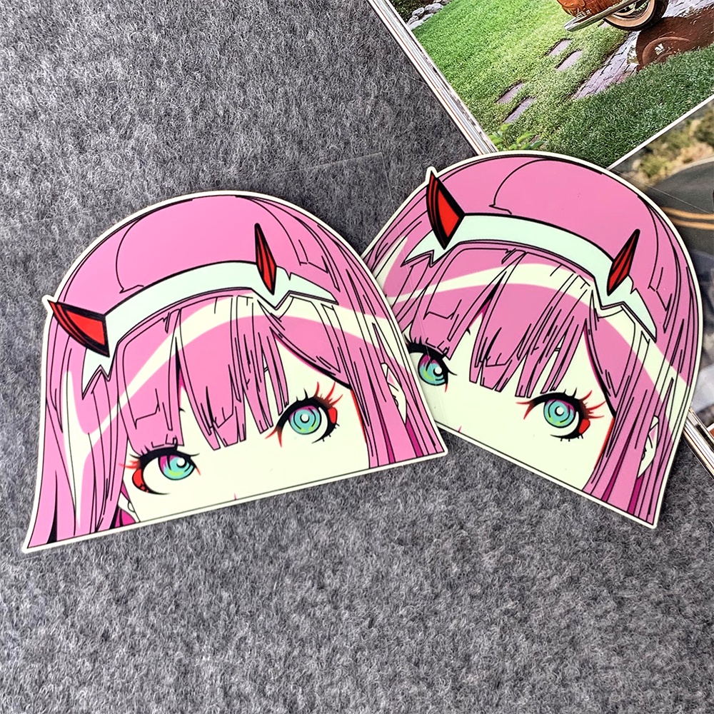 Jdm anime Pink Girl Sticker Motorcycle Reflective Sticker Car Fuel Tank ...