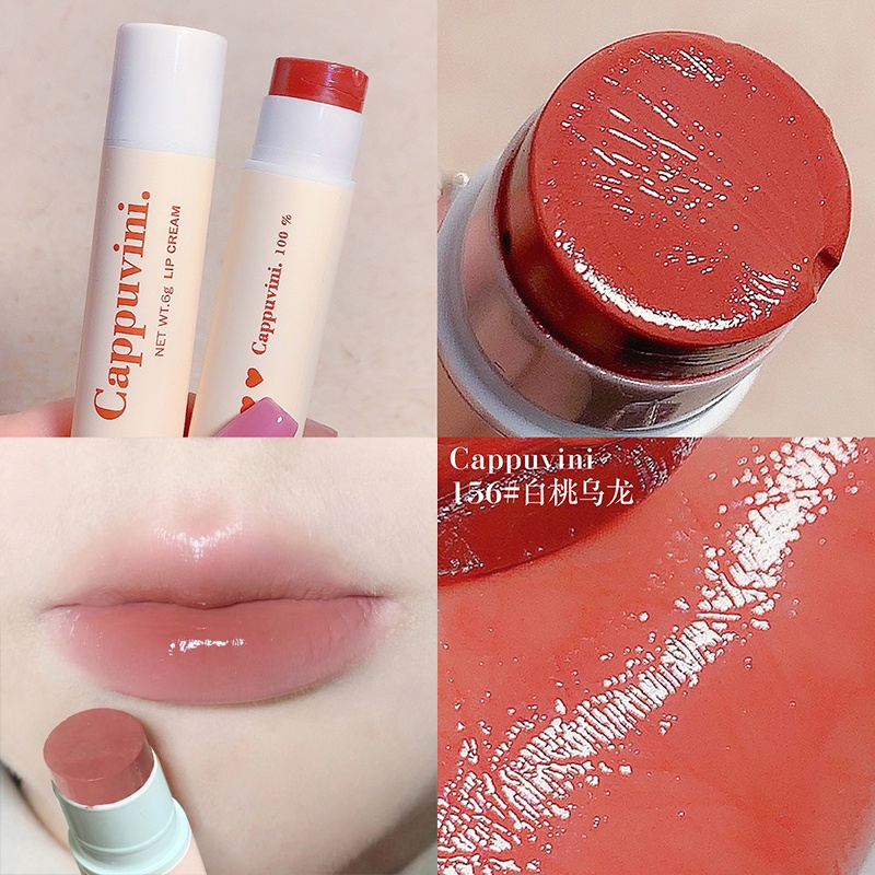 CAPPUVINI Colored Lip Balm Hydrating Moisturizing lipstick Reduce ...