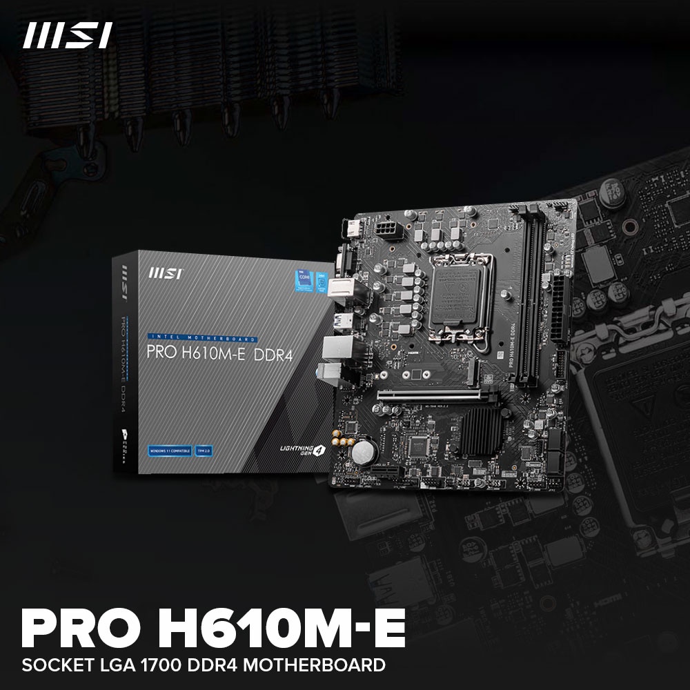 EasyPC | MSI PRO H610M-E Socket LGA 1700 Ddr4 Motherboard | Shopee Philippines