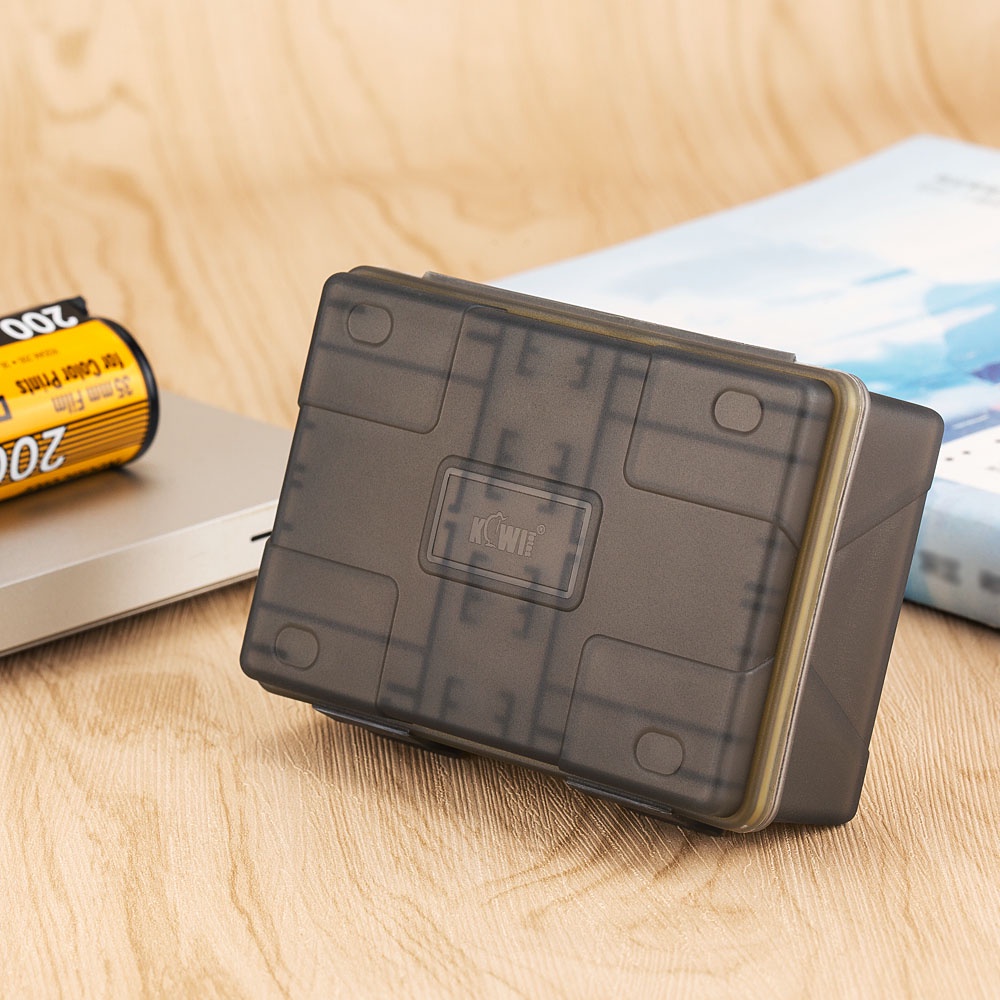 Kiwifotos Camera Battery Case Storage Holder with SD Micro SD XQD Card ...